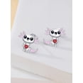 Axolotl Stud Earrings 925 Sterling Silver Axolotl Red Gemstone January ...