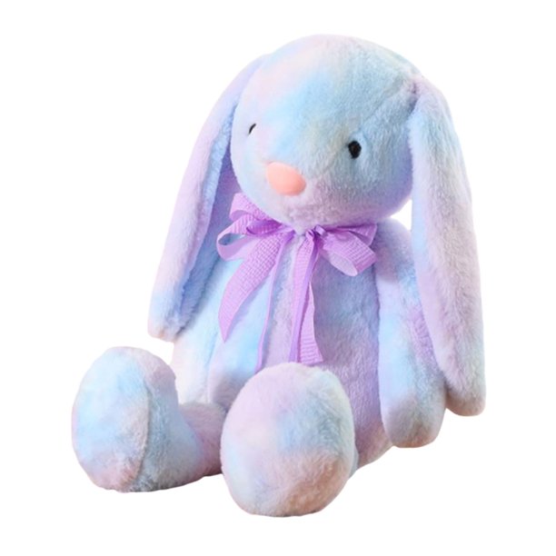 Tregren Bunny Stuffed Animal with Long Floppy Ears, Colorful Tie Dye ...