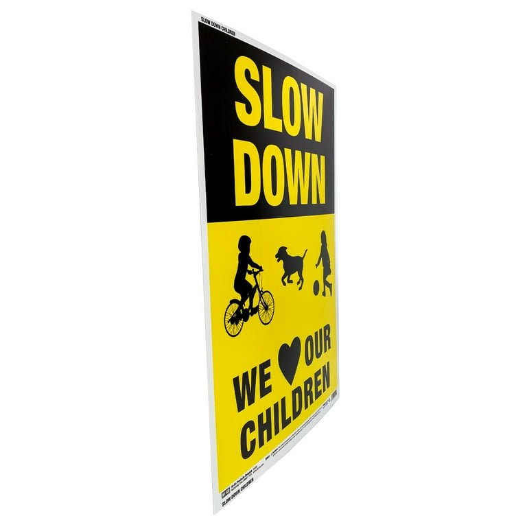 Yellow Slow Sign