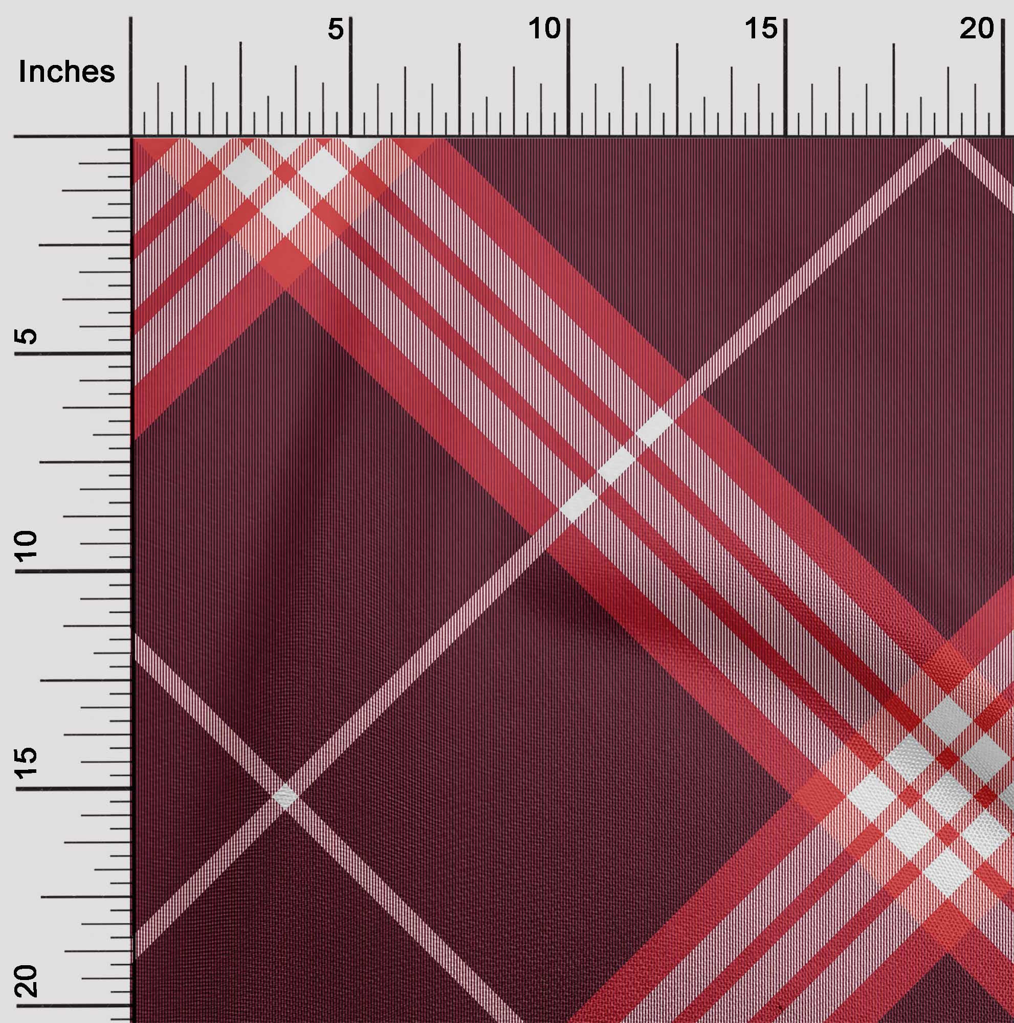 oneOone Georgette Viscose Fabric Tartan Check Print Fabric By Yard 42 ...