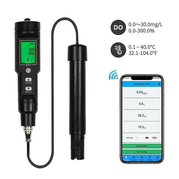 Smart Blue-tooth Handheld Digital Do Meter Multifunction Do Temperature ...