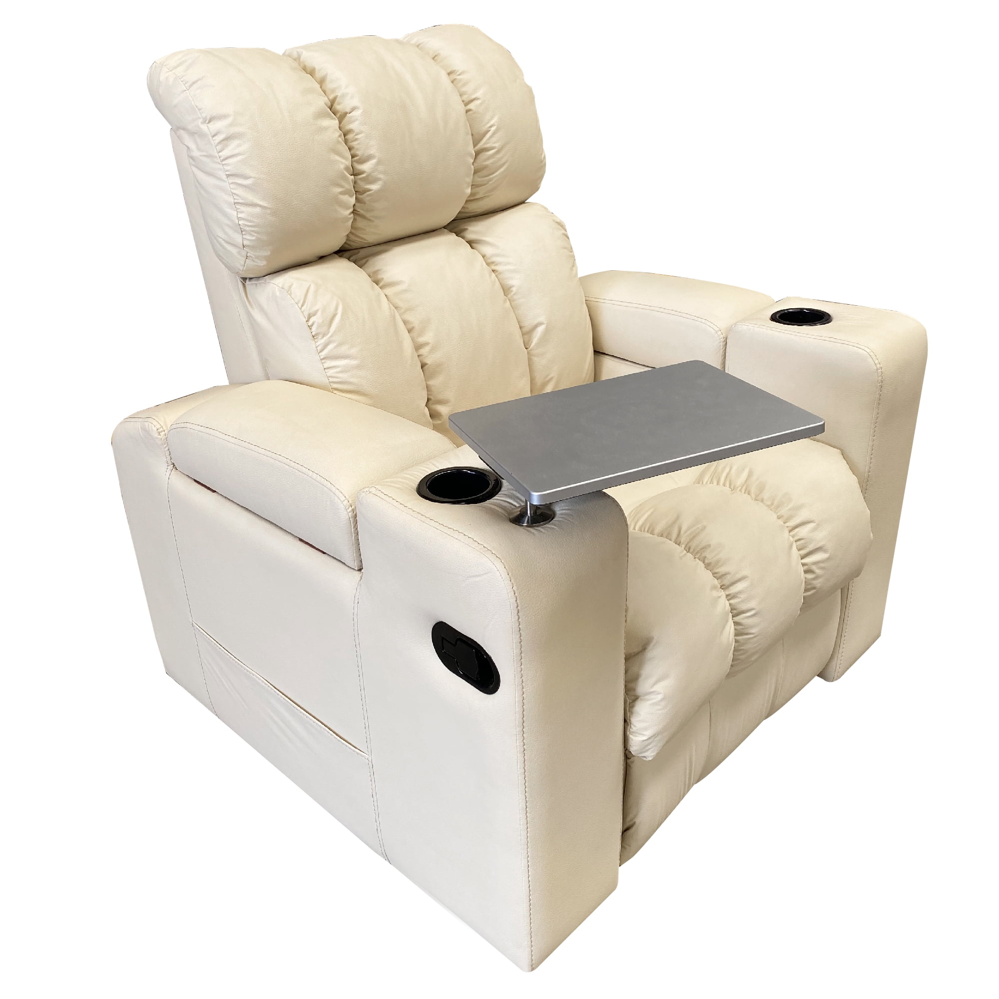Sillon Reclinable Reposet con mesa y portavasos para cinema en casa en ...