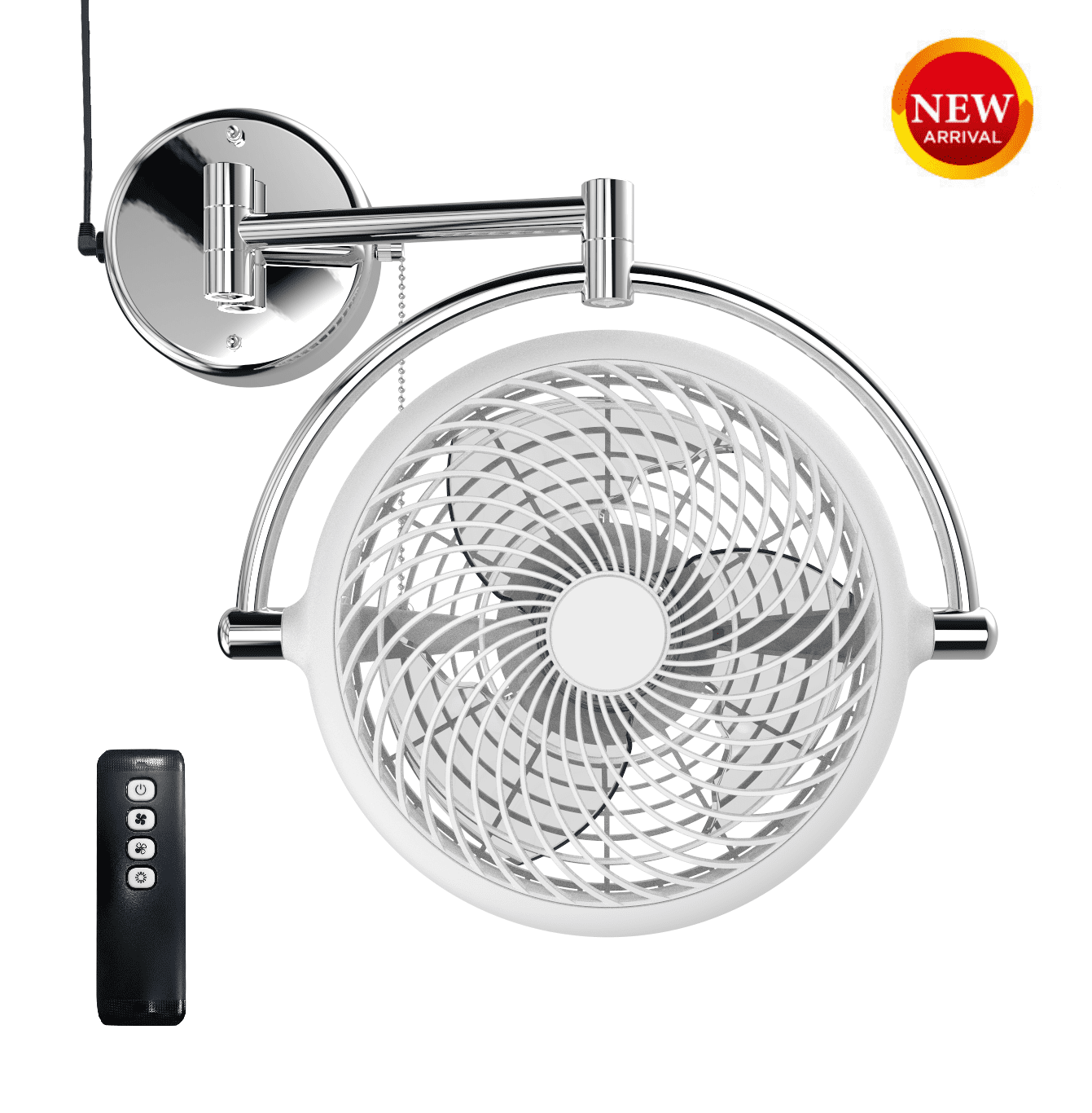 Wall Mount Table Kiven Small Wall Mount Swivel Fan With Flexible Arm ...