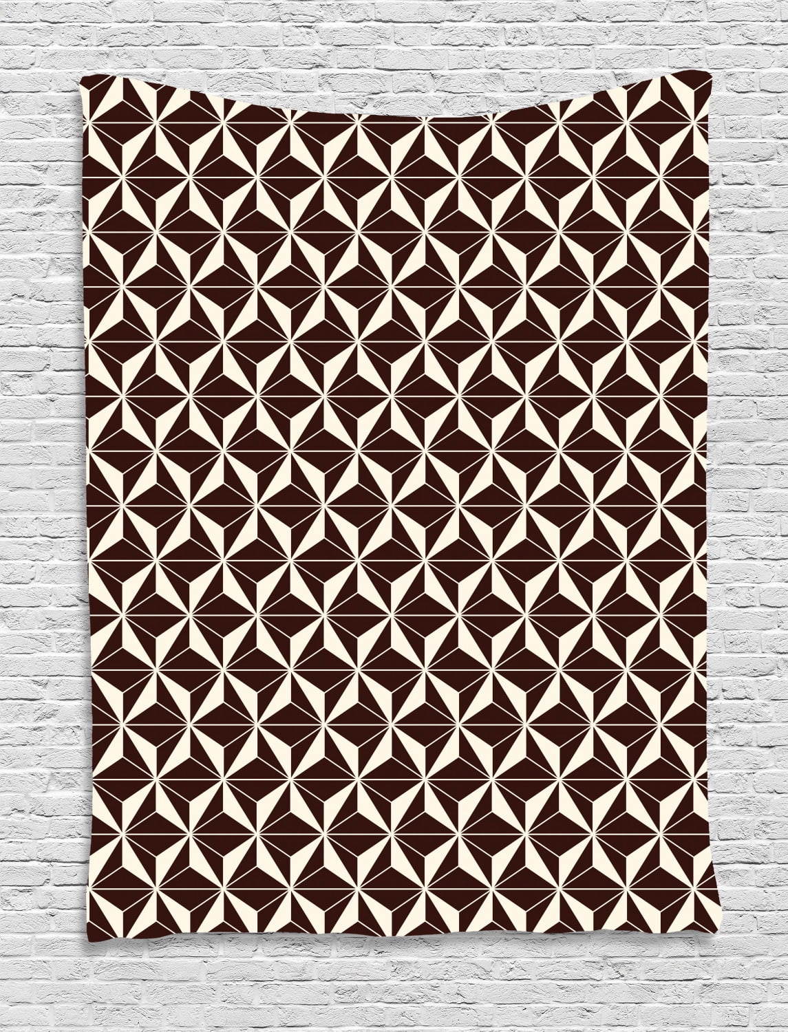 Geometric Tapestry, Contemporary Abstract Pattern with Contrast Colored ...