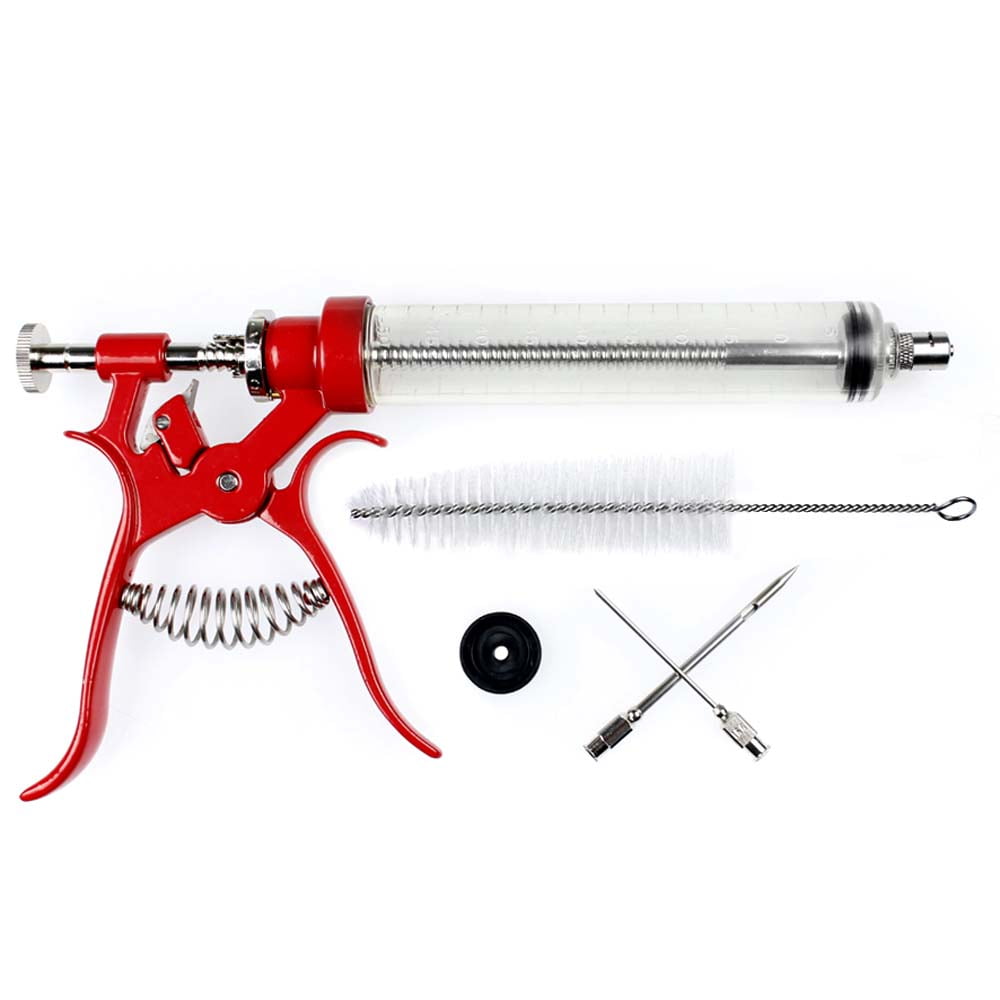 Gourmet Hand Grip 50cc Meat Injector Syringe All Metal Handle Butcher ...