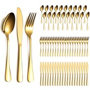 Efavormart 24 Pack | 7" Gold Modern Hollow Handle Design Plastic ...