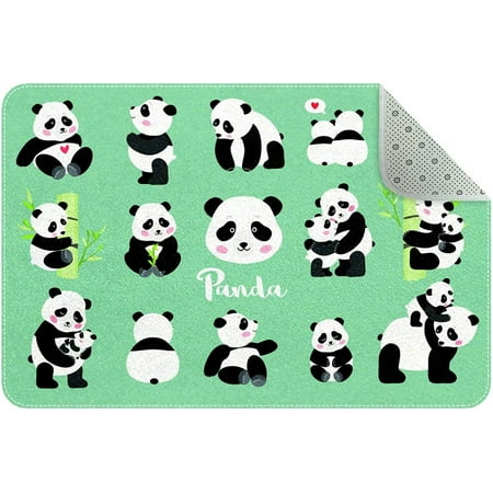 Panda Figures Isolated Indoor Door Mat for Home Entrance Floor for ...
