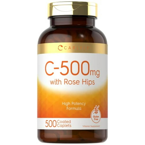 Suplemento Carlyle de vitamina C 500 mg con escaramujo 500 cápsulas | Walmart en línea