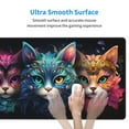 DouZhe Large Mouse Pad, Cats Mask Watercolor Non-Slip Waterproof Rubber ...