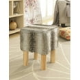 ACME Bonita Stool in Natural and Faux Fur - Walmart.com
