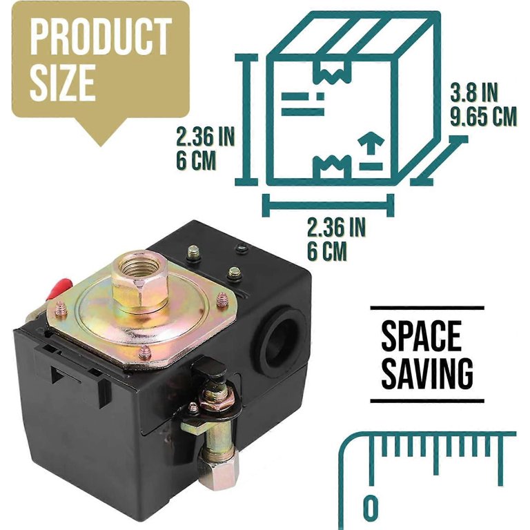 220 Air Compressor Pressure Switch Heavy Duty 4-Port Air Compressor ...