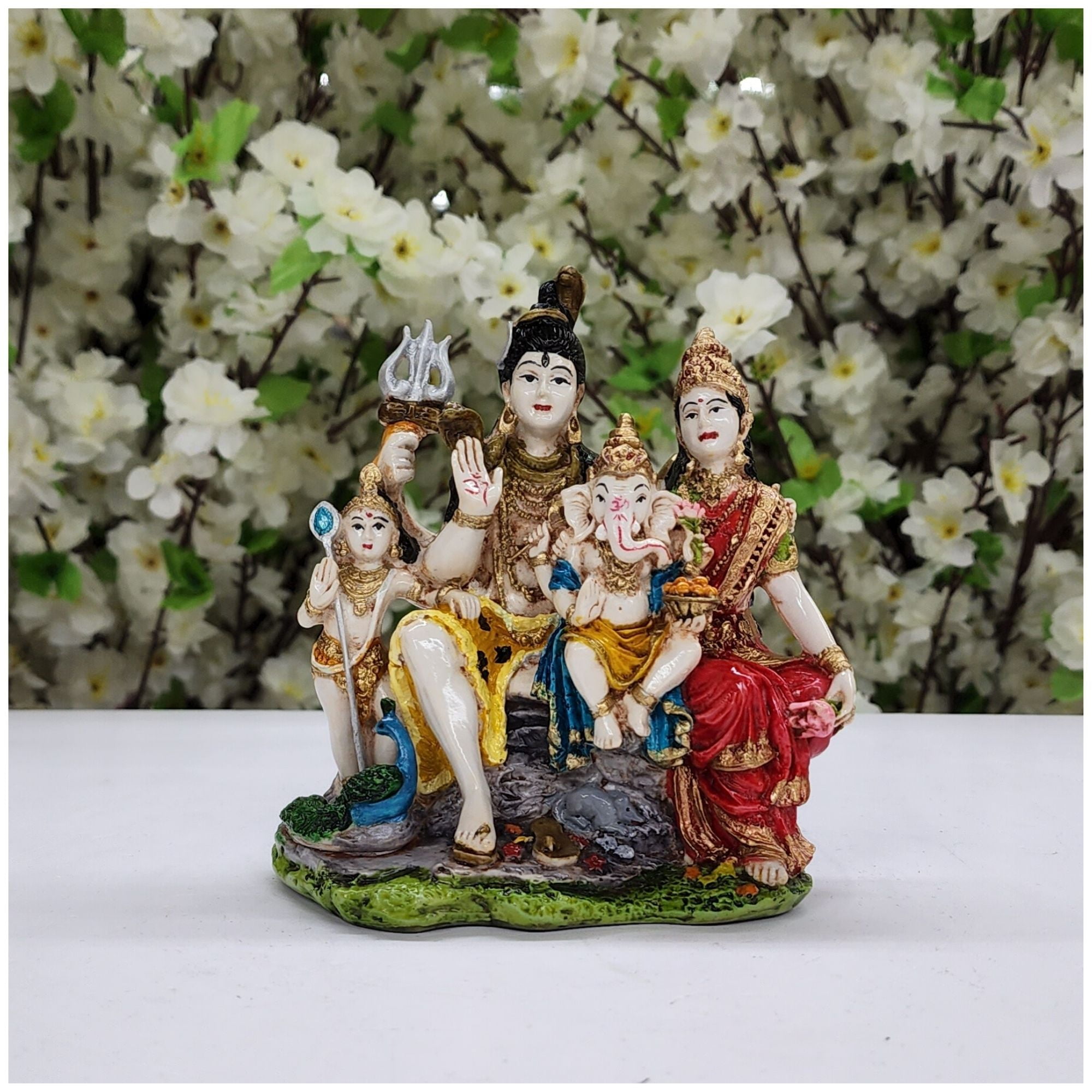 Shiva Family Statue in Marble Dust Shiva Parivar Barbados | Ubuy