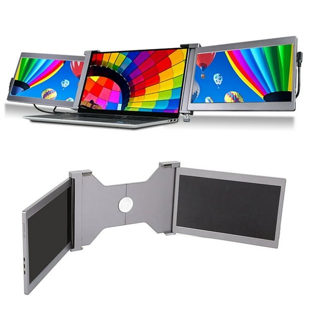 Monitor Portátil Triple Para Computadora Portátil, 13.3 Pulgadas Plug ...