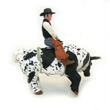 Little Buster Toys 1/16 Black & White Bucking Bull W/ Rider 500276 ...