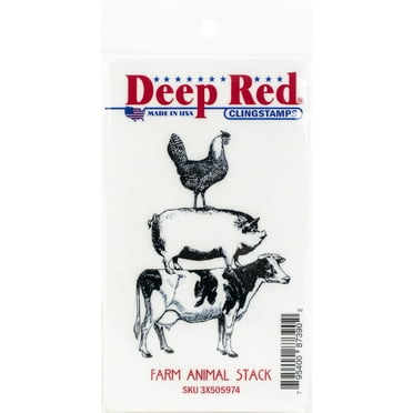 Melissa & Doug Baby Farm Animals Stamp Set With 8 Wooden Stamps and ...