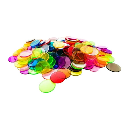 100 Pieces Transparent Chips Early Learning Educational Toy Assorted ...