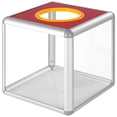 Square Raffle Ticket Box Lottery Ticket Holder, Acrylic Lottery Box ...
