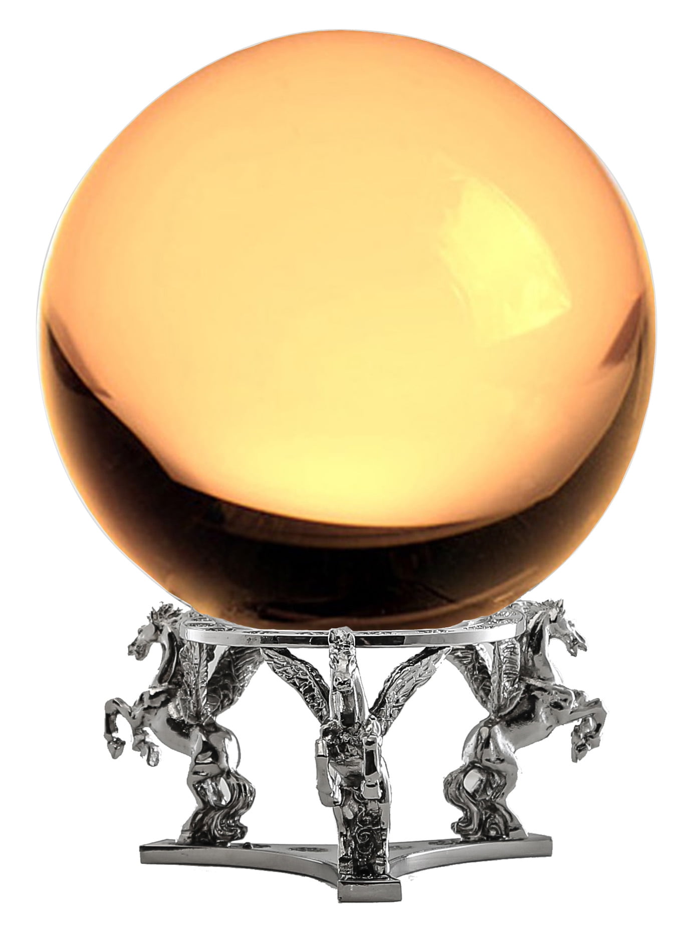 Amlong Crystal Yellow Crystal Ball 130mm (5 in.) Including Silver ...