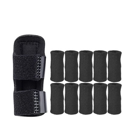 Fracture Finger Splint Aluminum Strip Support Knitted Finger Protector ...
