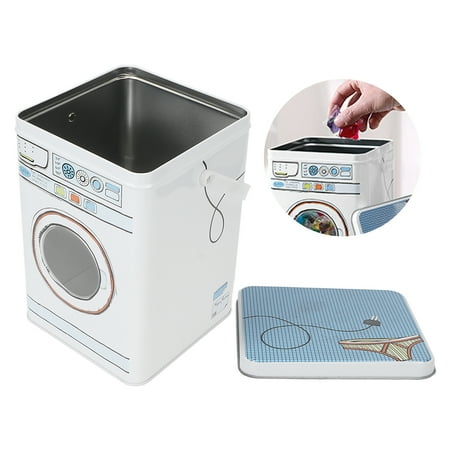 Laundry Room Container, Transparent Open Washing Machine Shape Tin ...