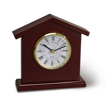 FB Jewels Dual Time Two Time Zone Wood Desk Award Clock - Walmart.com