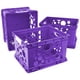 Storex Plastic File Crate with Handles, Letter/Legal Size, Purple/White ...