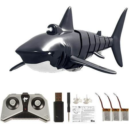 HTAIGUO 2.4G Remote Control Shark Toy 1:18 Scale Simulation Electric ...