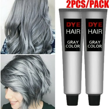 Unisex DIY Fashion Gray Silver Color Super Gray Hair Cream 100ml ...