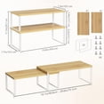 Bamboo Cabinet Organizer Shelf, Set of 2 Kitchen Counter Shelves, Spice ...