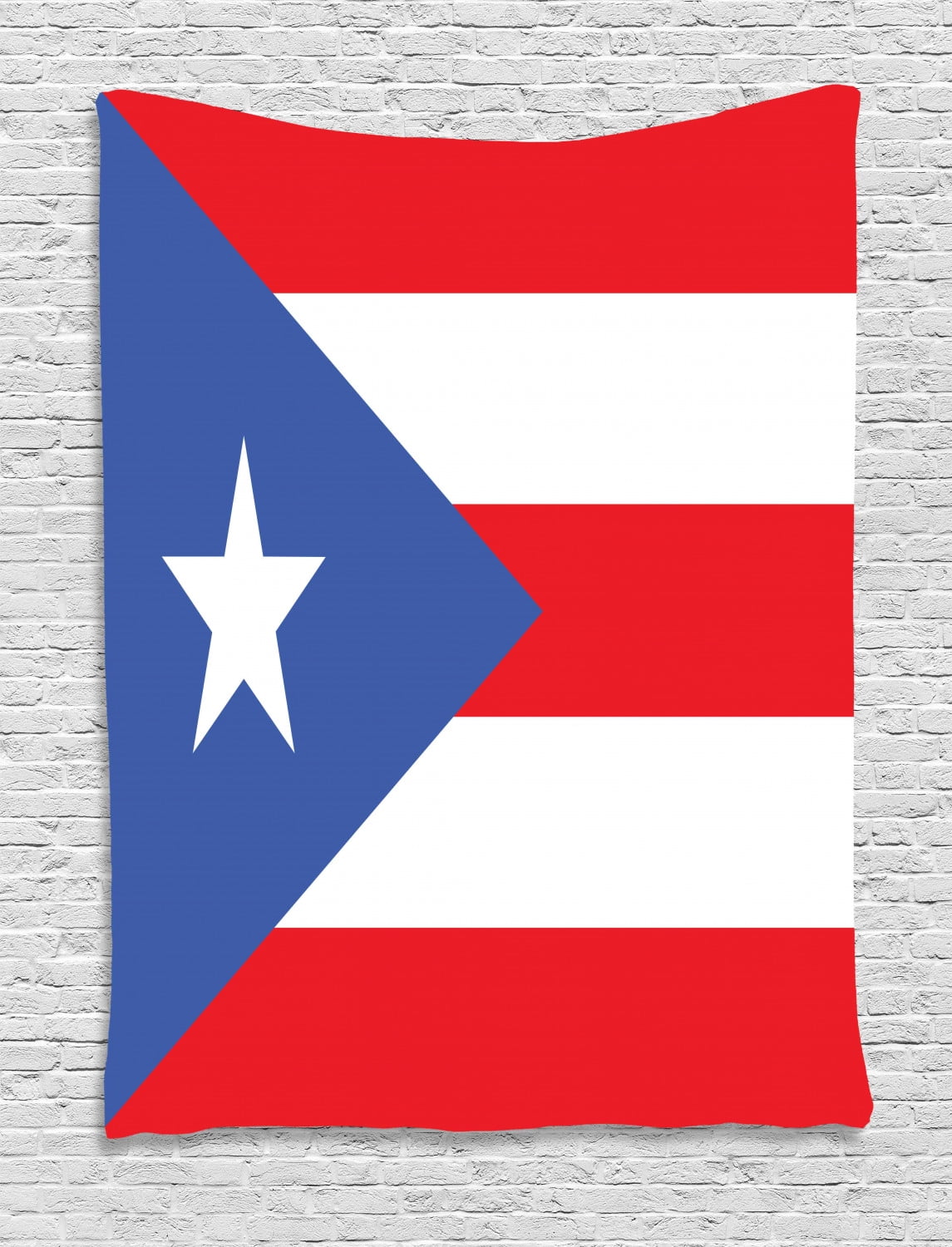 Puerto Rico Tapestry, Simple Graphic Illustration of Puerto Rico Flag ...