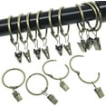 Openable Curtain Rings with Clips 1.5 inch Interior Diameter 24 Pack ...