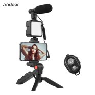 Digipower Super Star Essential Vlogging Kit, with LED Light, Microphone ...