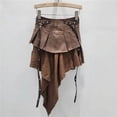 Black Retro Patchwork Pleated Skirt For Women, High-Waisted ...