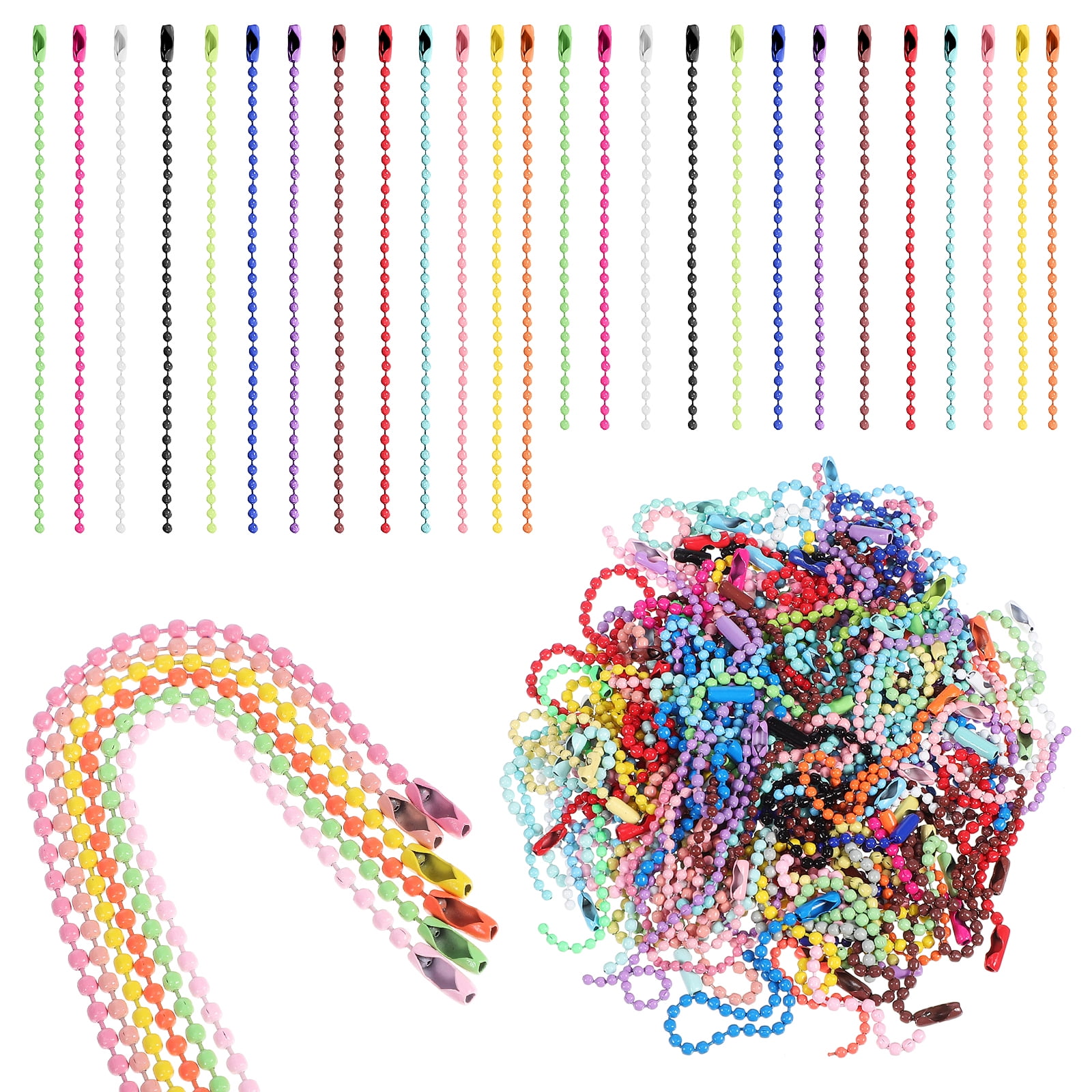 Click here for Hcyz 100pcs Beaded Chain Keychain Chains Ball Bead... prices