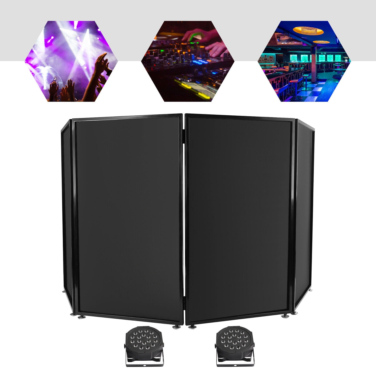 SHZICMY 18W Portable DJ Event Facade Booth Metal Frame Booth Party ...