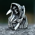 ZMY Home Stainless Steel Grim Reaper Ring Gothic Style Darkness Skull ...