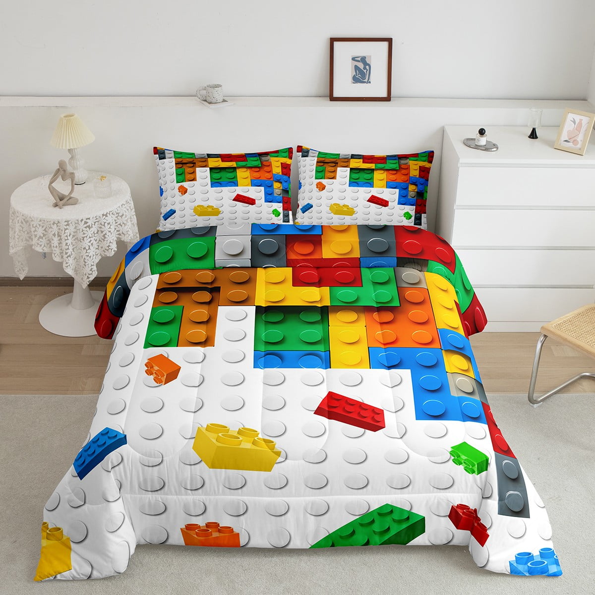 Click here for Erosebridal Building Blocks Bedding Twin Comforter... prices