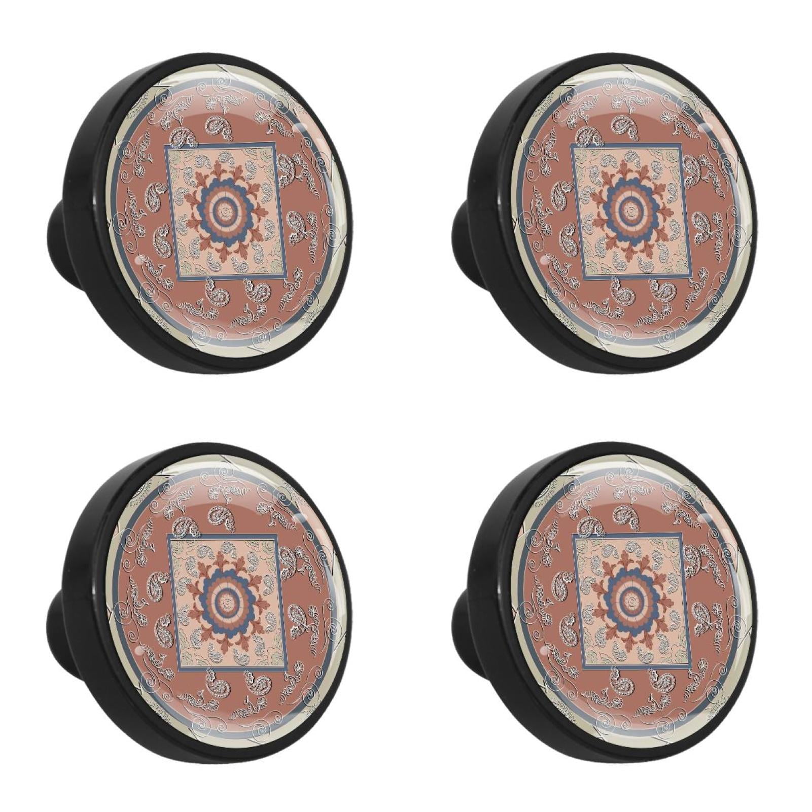 4 Pcs Geometry Knobs for Kitchen Cabinet Cupboard Dresser Bookcase Drawer Pulls Handles Round ...