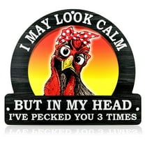 Bigtime Signs Beware of Chickens PVC Warning Sign 9""x12 - Walmart.com