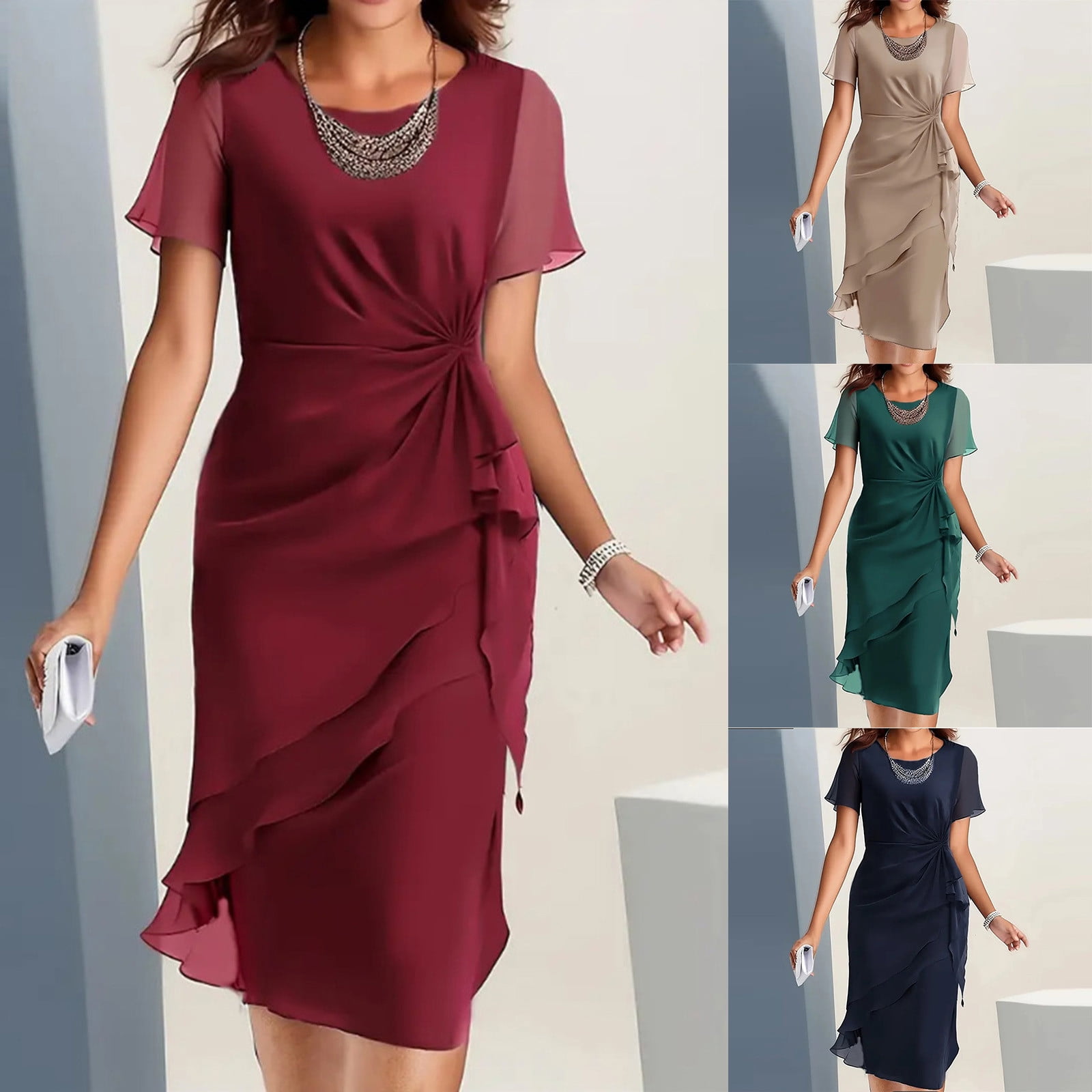 Click here for Sentmoon Dress For Wedding Guest Guest Short Sleev... prices