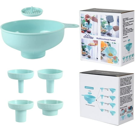 Plastic Wide Mouth Kitchen Funnels with Detachable 4 Different Sizes ...