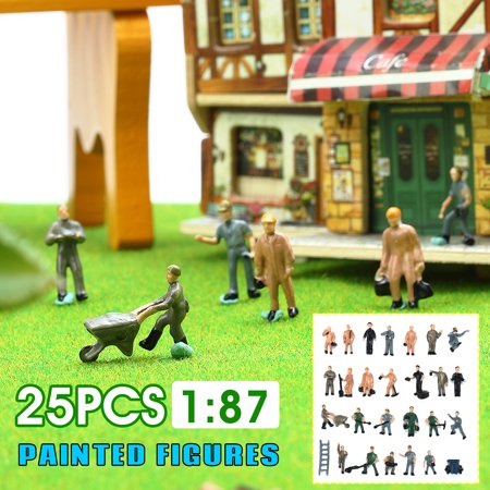 HO scale Model Train Track Railroad Worker People Figures With ladder ...