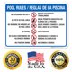 Pool Rules Sign Bilingual, Spanish English, - Walmart.com