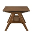Arona Mid-Century Modern Wood Coffee Table with Shelf - Walmart.com