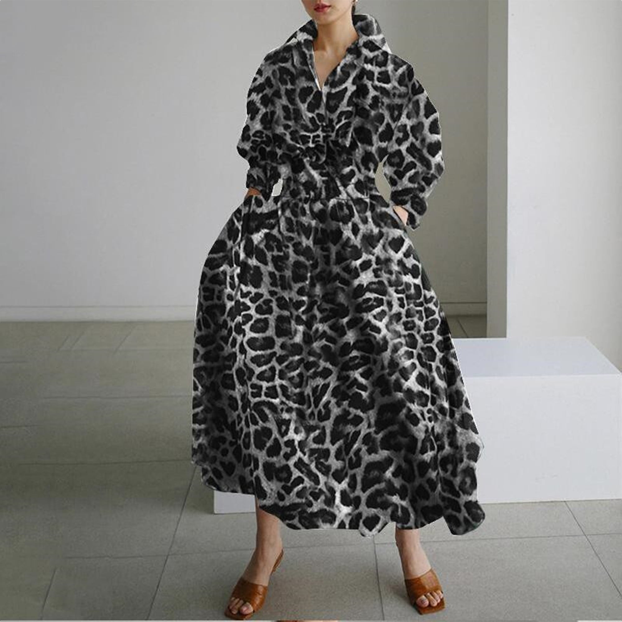 Click here for Redhotype Fashion Women Leopard Print Long Shirt D... prices