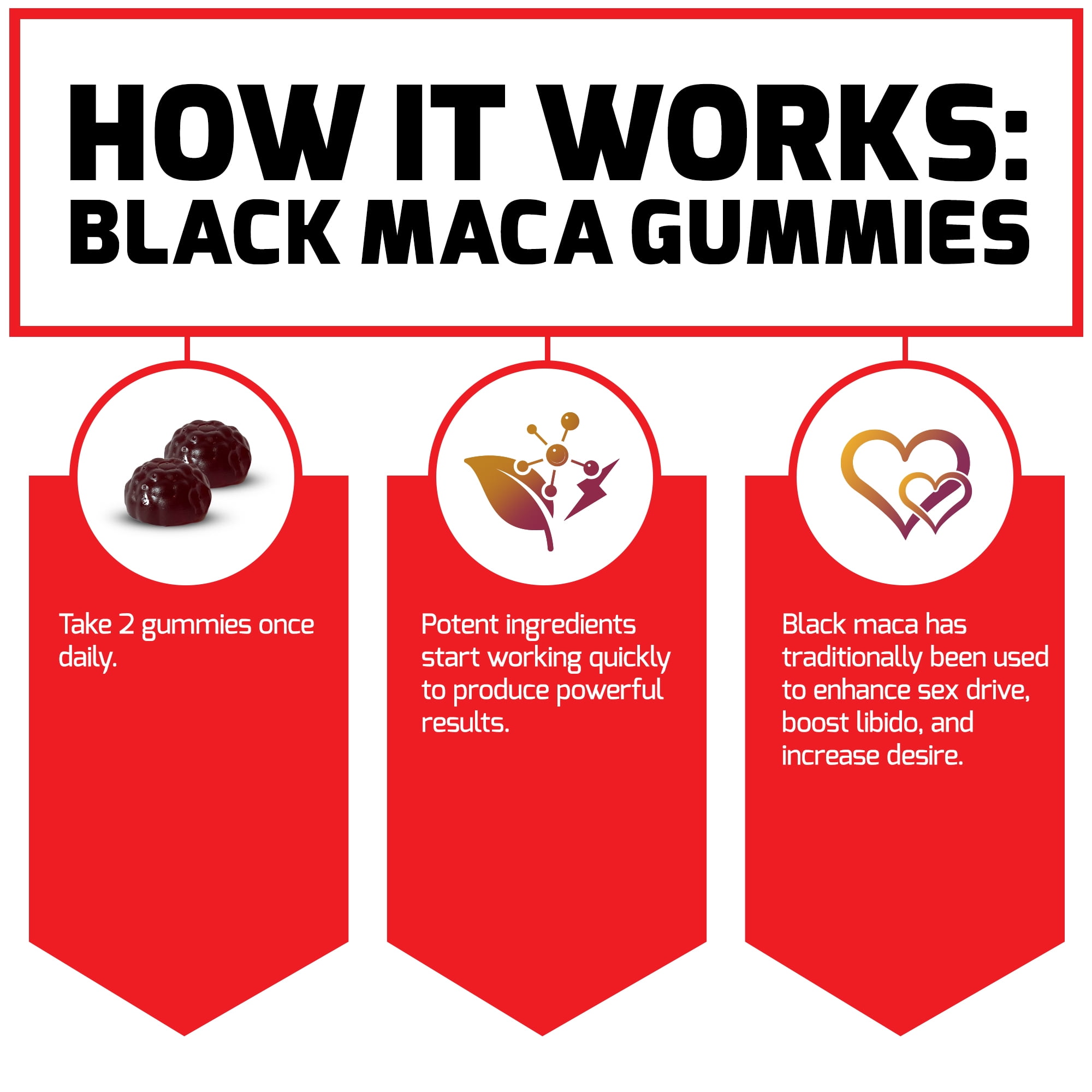 Buy Force Factor Black Maca Gummies, Black Maca Root to Enhance Male ...