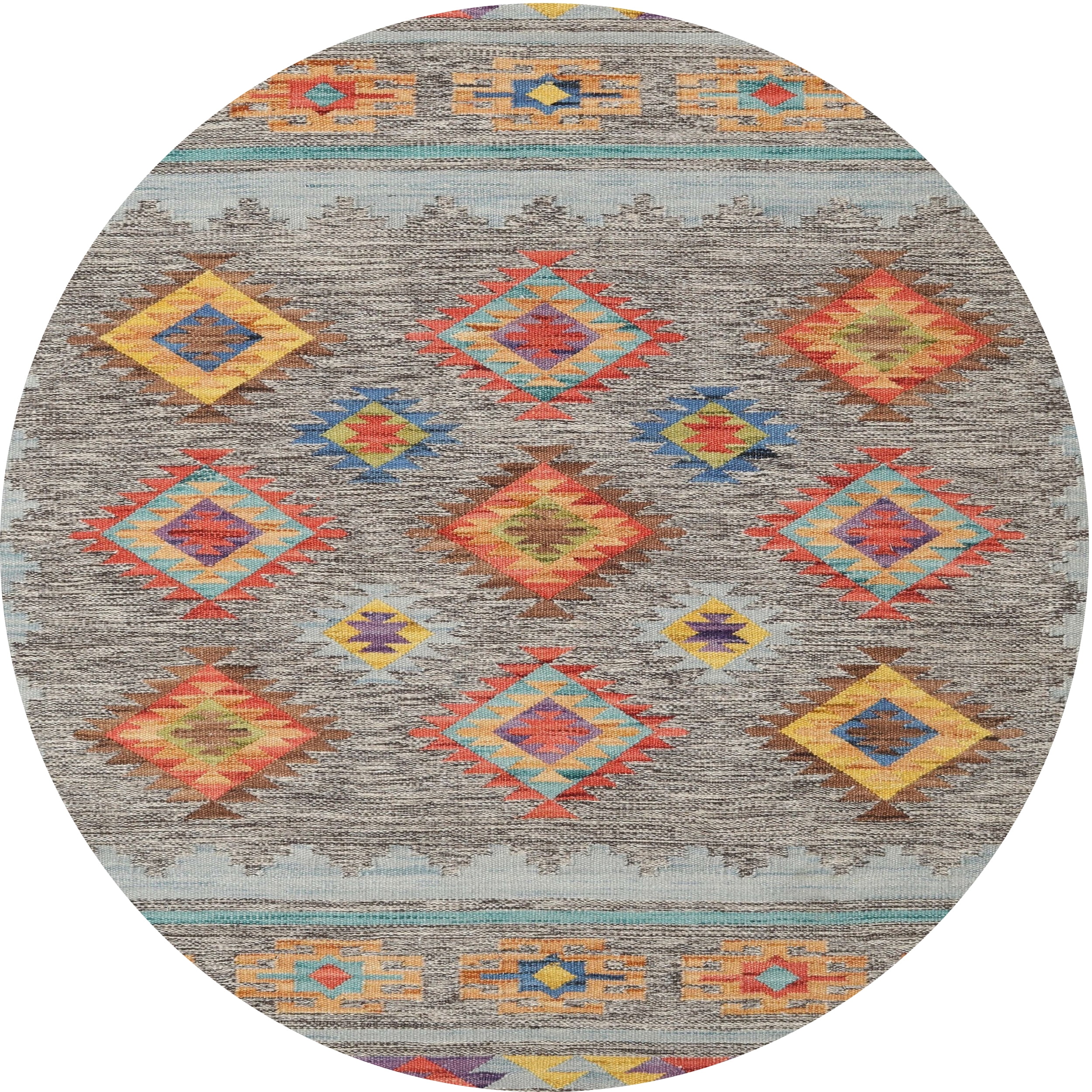 Ahgly Company Machine Washable Indoor Round Contemporary Sage Green ...