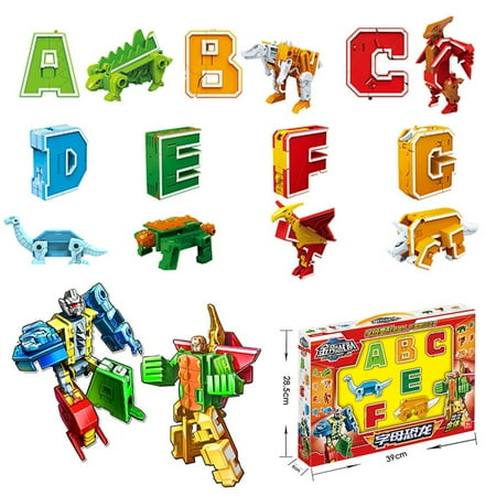 AU English Letter Transformation Alphabet Dinosaur Robot Animal Kids ...