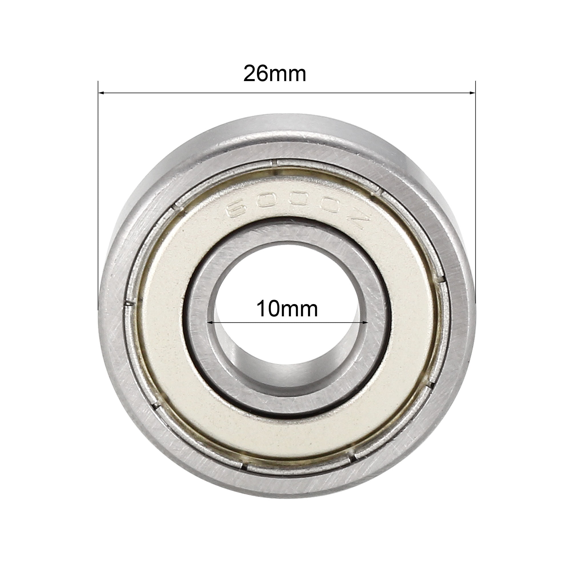 6000ZZ Deep Groove Ball Bearing 10x26x8mm Double Shielded Chrome Steel ...