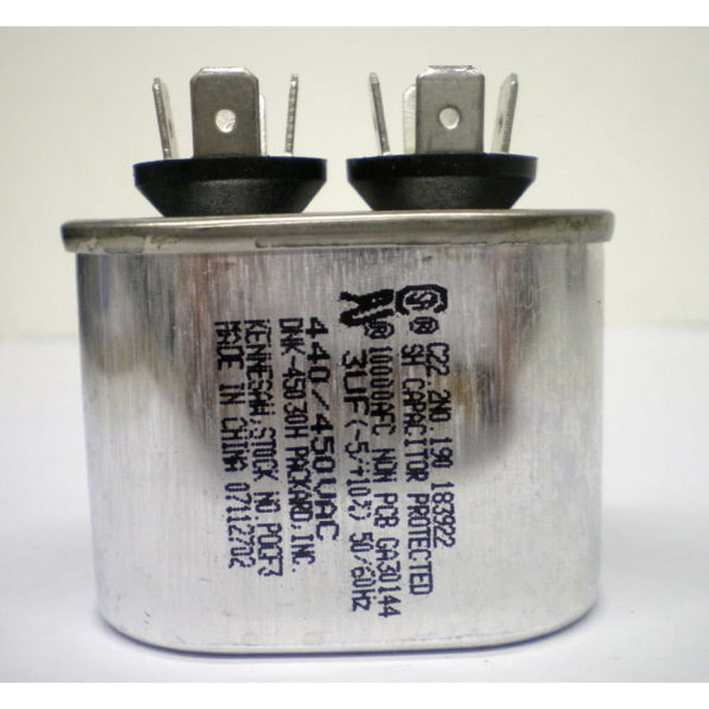 TitanPro TOCF3 HVAC Motor Run Oval Capacitor. 3 MFD/UF 440/370 Volts ...